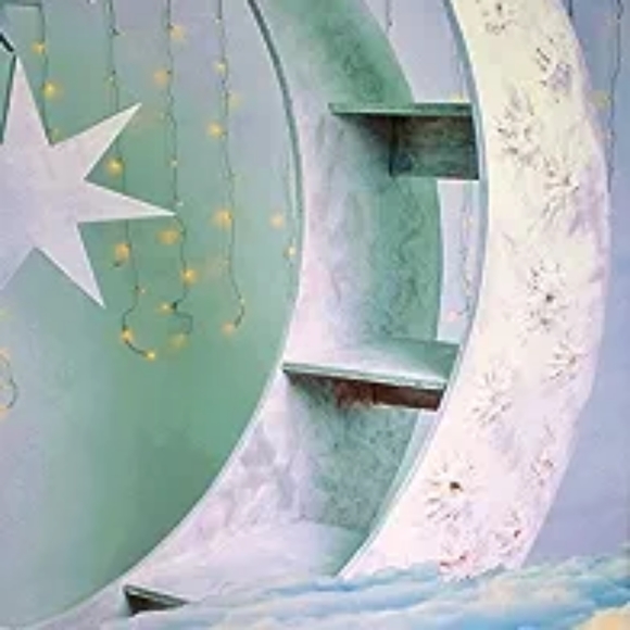 Wall Decor | Cute Cloud Backgrounds Moon Photography Backdrop Vinyl ...